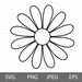 Daisy Svg, Simple Daisy Outline, Daisy Outline Svg, Wildflower SVG ...