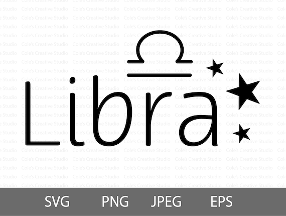 Libra Svg Libra Zodiac Svg Celestial Svg Zodiac Sign Svg - Etsy