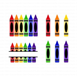 Crayon Clipart Set SVG Bundle, Crayon Svg, Crayon Set Svg, Crayon ...