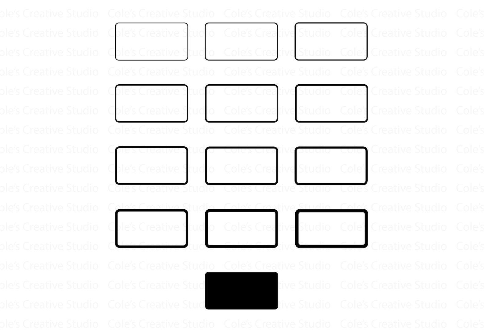 Rounded Rectangle Outlines SVG, Rectangle Border SVG, Retangle Template ...