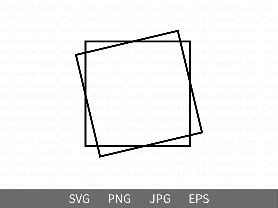 Square Frame Svg, Double Square Frame Svg, Square Frame Png, Frame Svg ...