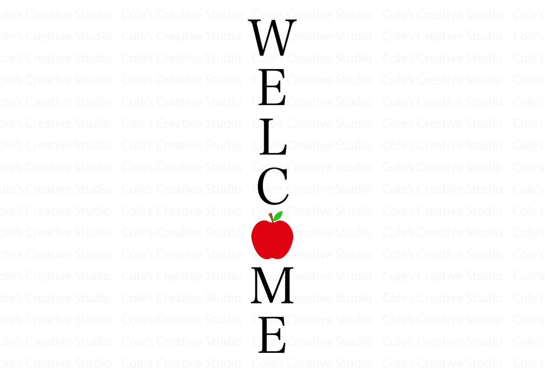 Welcome Apple Porch Sign Svg, Fall Porch Sign Svg, Welcome Porch Sign ...