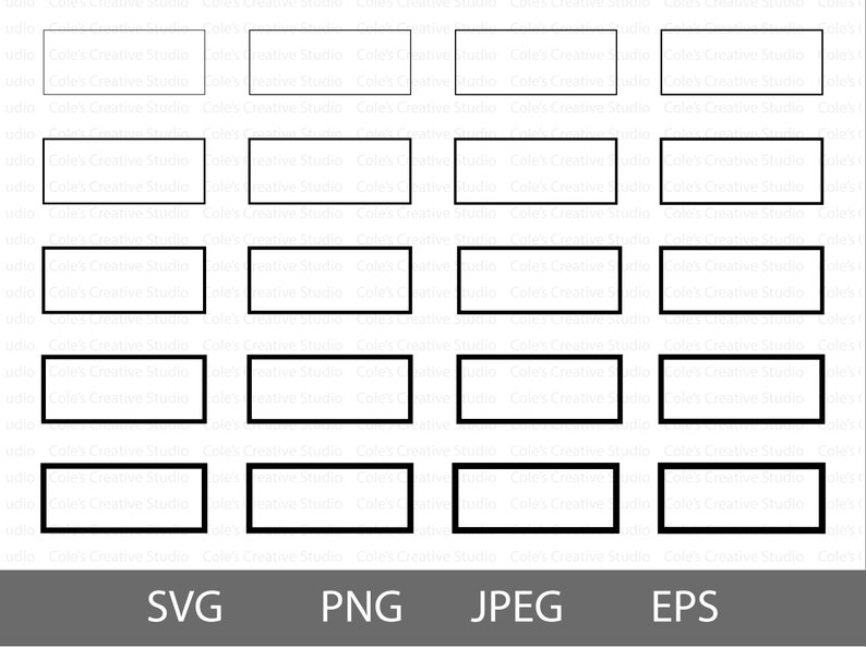Rectangle Frame SVG Rectangle Vector Rectangle Outline - Etsy