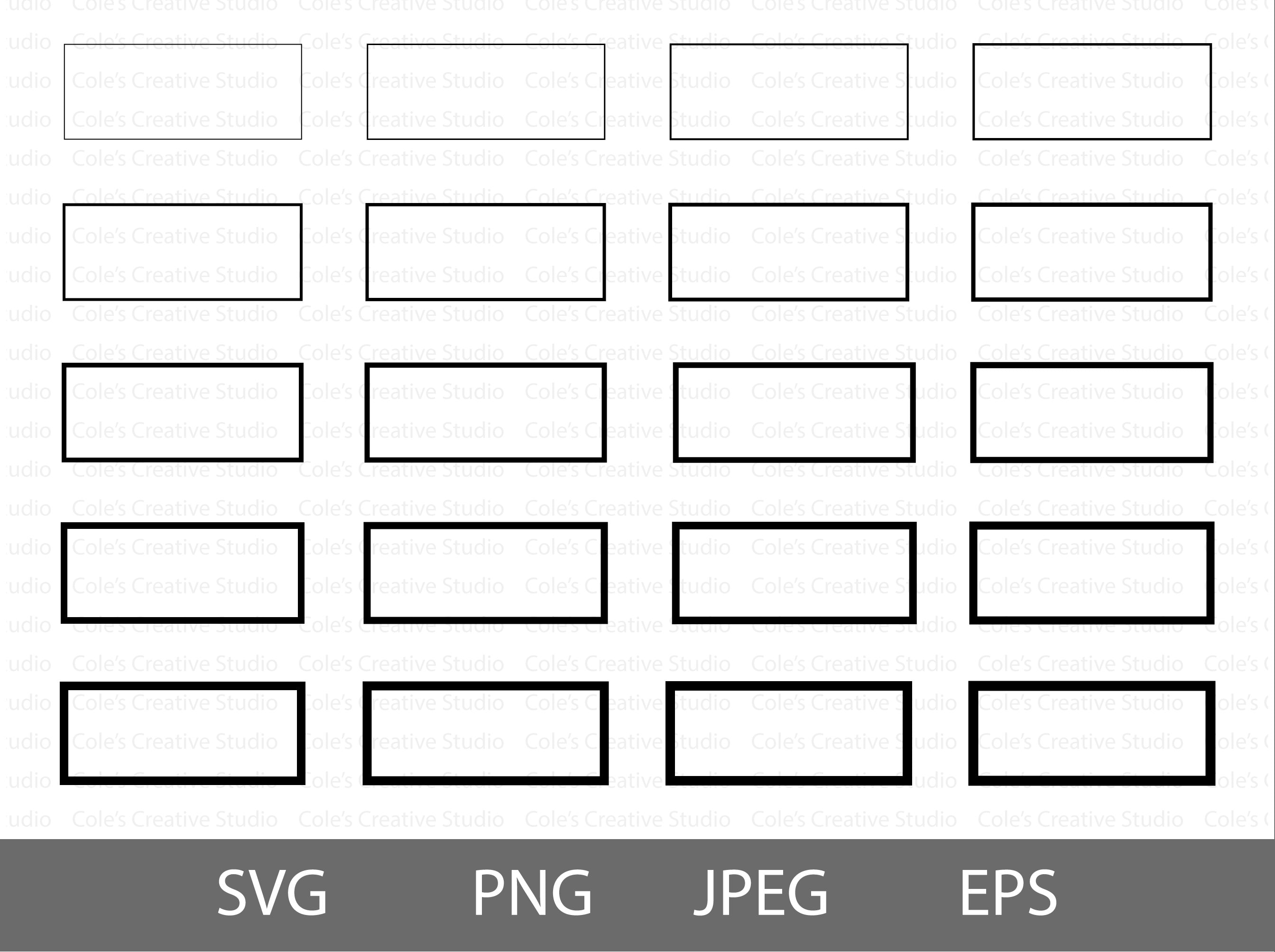 Rectangle Frame SVG Rectangle Vector Rectangle Outline - Etsy