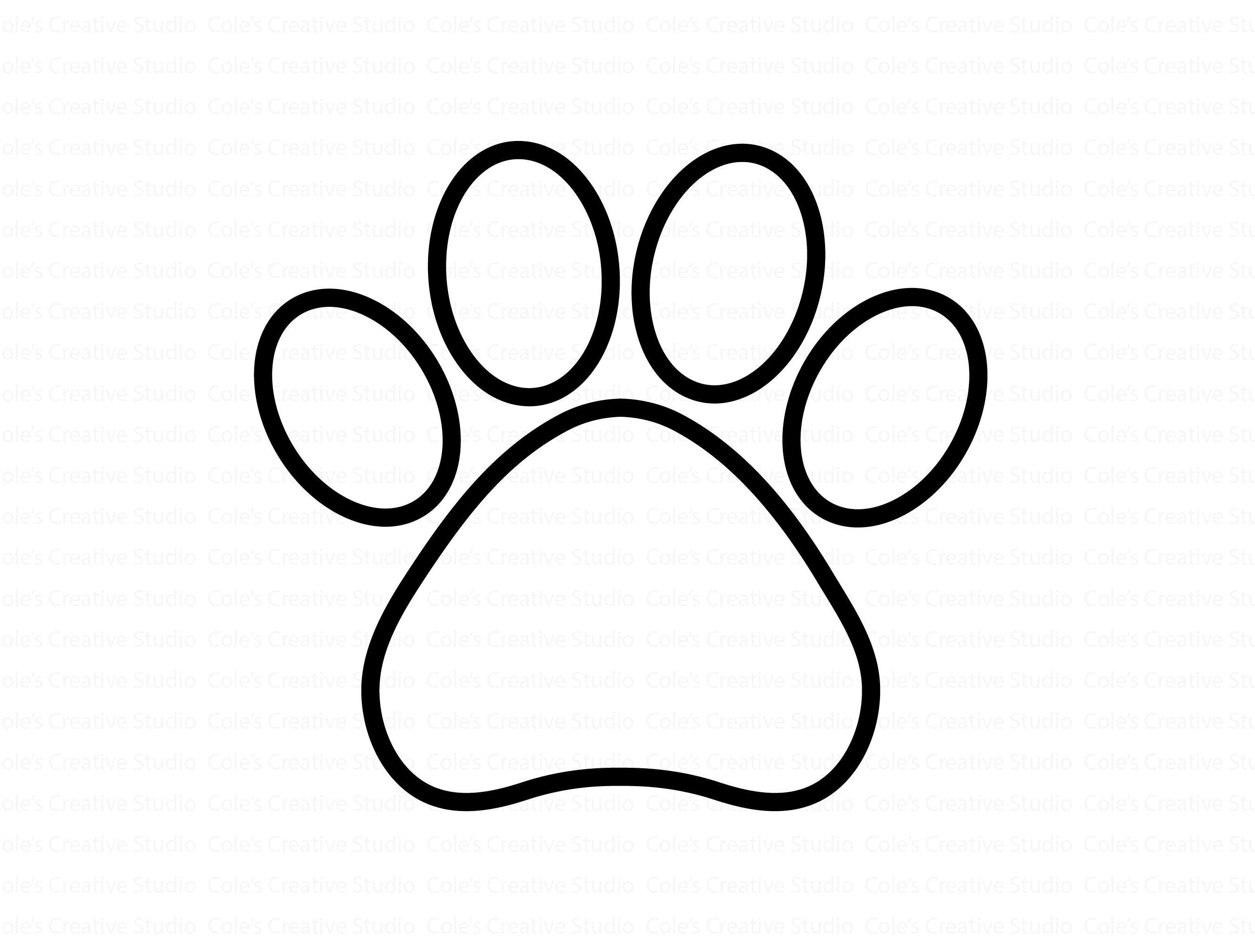 Paw Print Outline Svg, Paw Print, Dog Paw, Cat Paw, Pet Paw, Pet Svg, Animal Paw Svg, Paw Svg ...