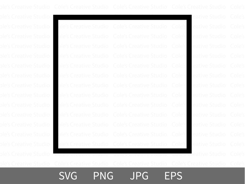 Square Outline SVG, Square Outline, Square Outline Frame, Square ...