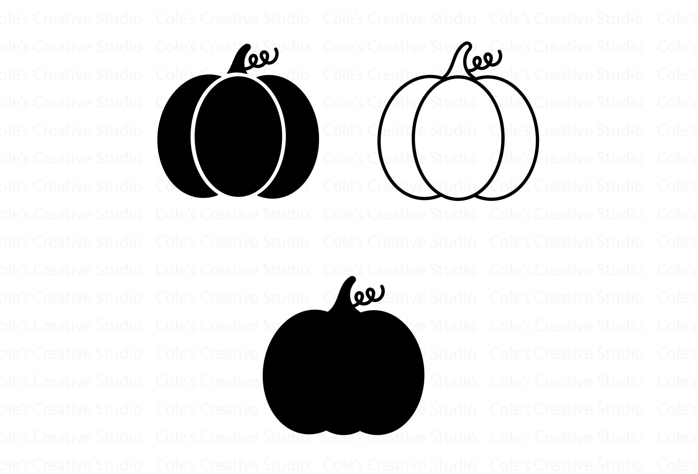 Pumpkin Outline Silhouette Svg, Pumpkin Svg, Simple Pumpkin Svg ...