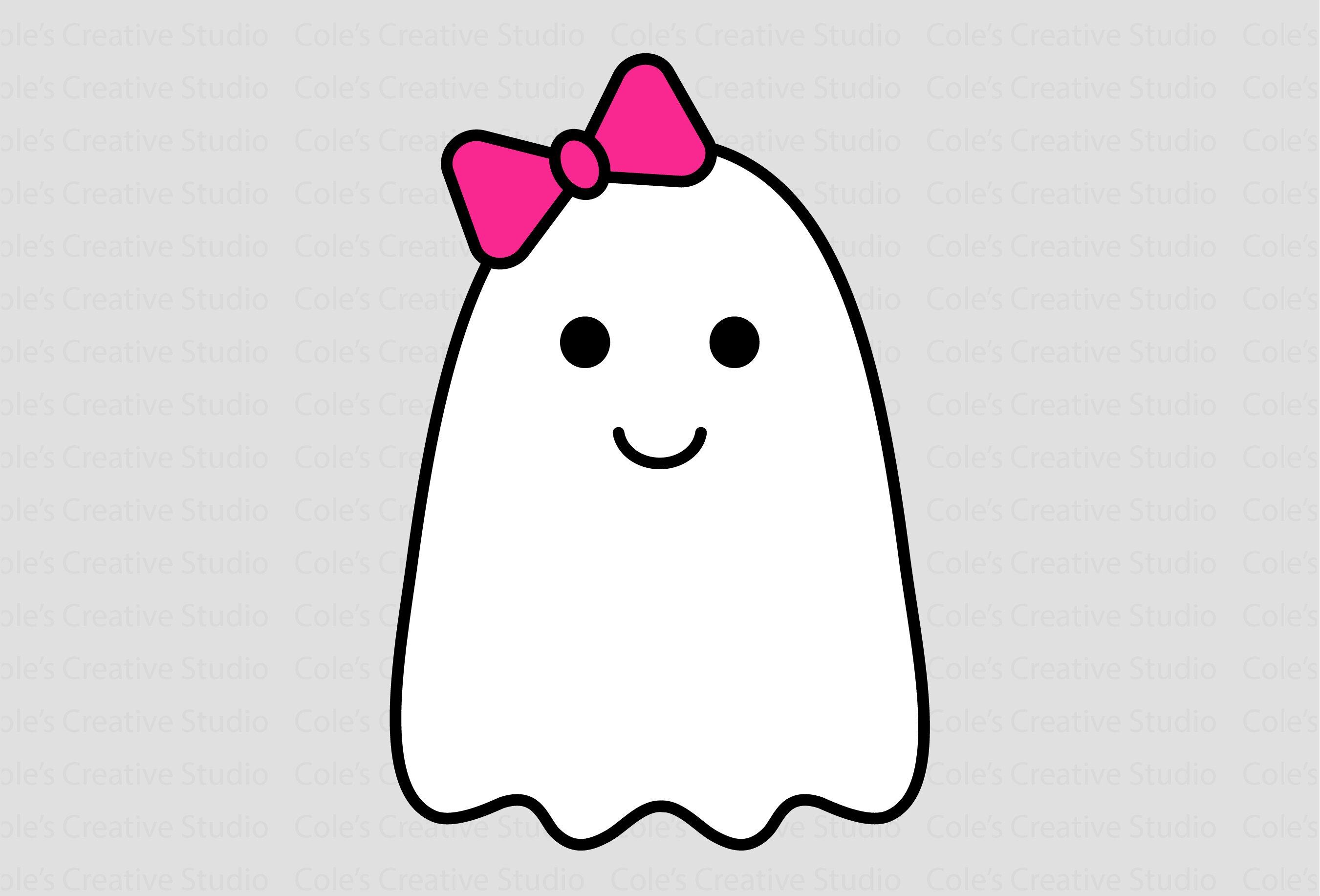 Cute Ghost With Bow Svg, Ghost Svg, Boo Svg, Cute Ghost Svg, Ghost Face ...