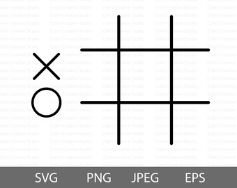 Tic Tac Toe Grid Svg - Etsy