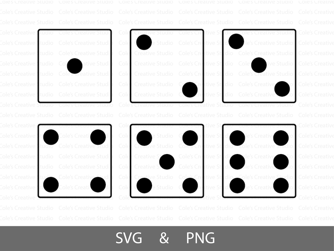 Dice Outline Set Svg, Dice Set, Dice Svg, Game Night Svg, Dice Clipart ...