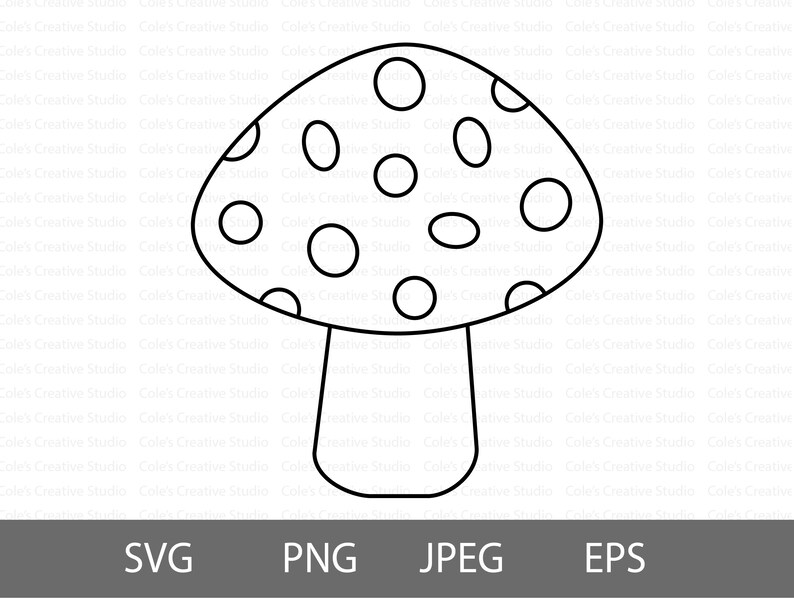Mushroom Outline Svg, Mushroom Svg, Mushroom Png, Mushroom, Nature Svg ...