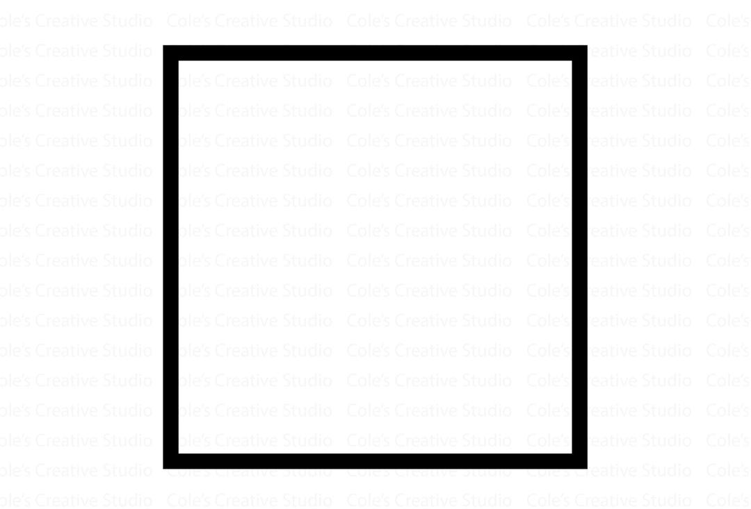 Square Outline SVG, Square Outline, Square Outline Frame, Square ...