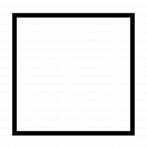 Square Outline SVG, Square Outline, Square Outline Frame, Square ...