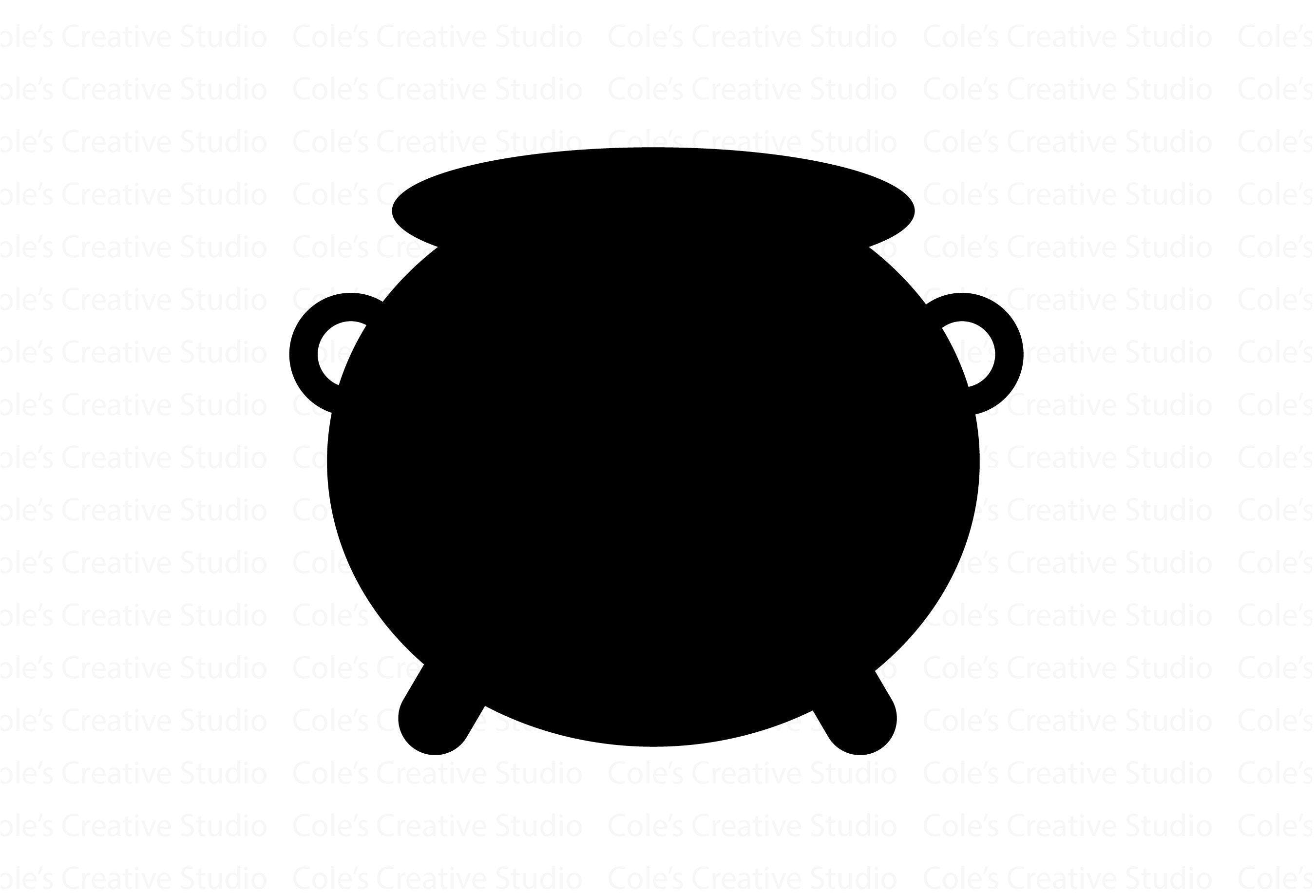 Cauldron Silhouette Svg, Cauldron, Cauldron Shape, Witchy Svg, Spooky ...