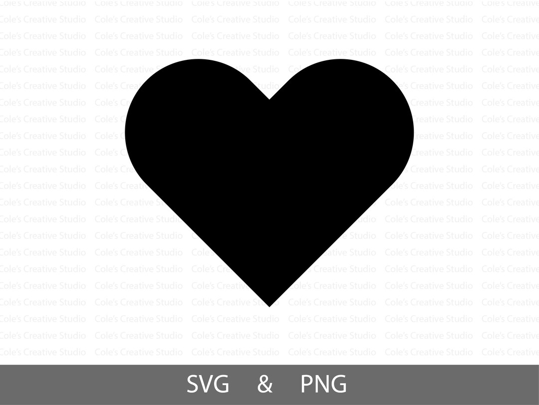 Solid Heart Svg, Filled Heart Svg, Simple Heart Clipart, Heart Clipart ...