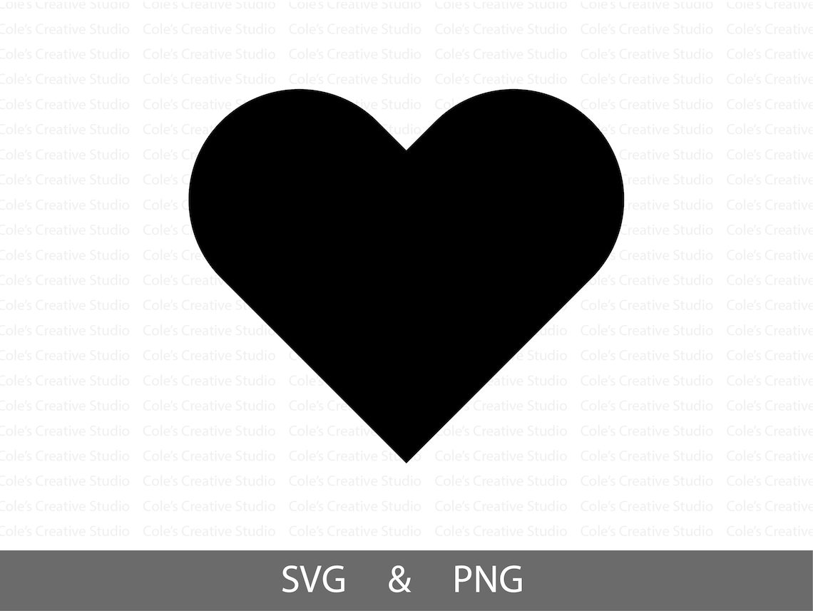 Solid Heart Svg, Filled Heart Svg, Simple Heart Clipart, Heart Clipart ...