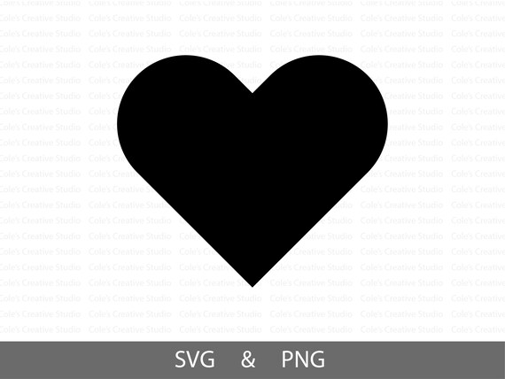 Solid Black Heart Clip Art