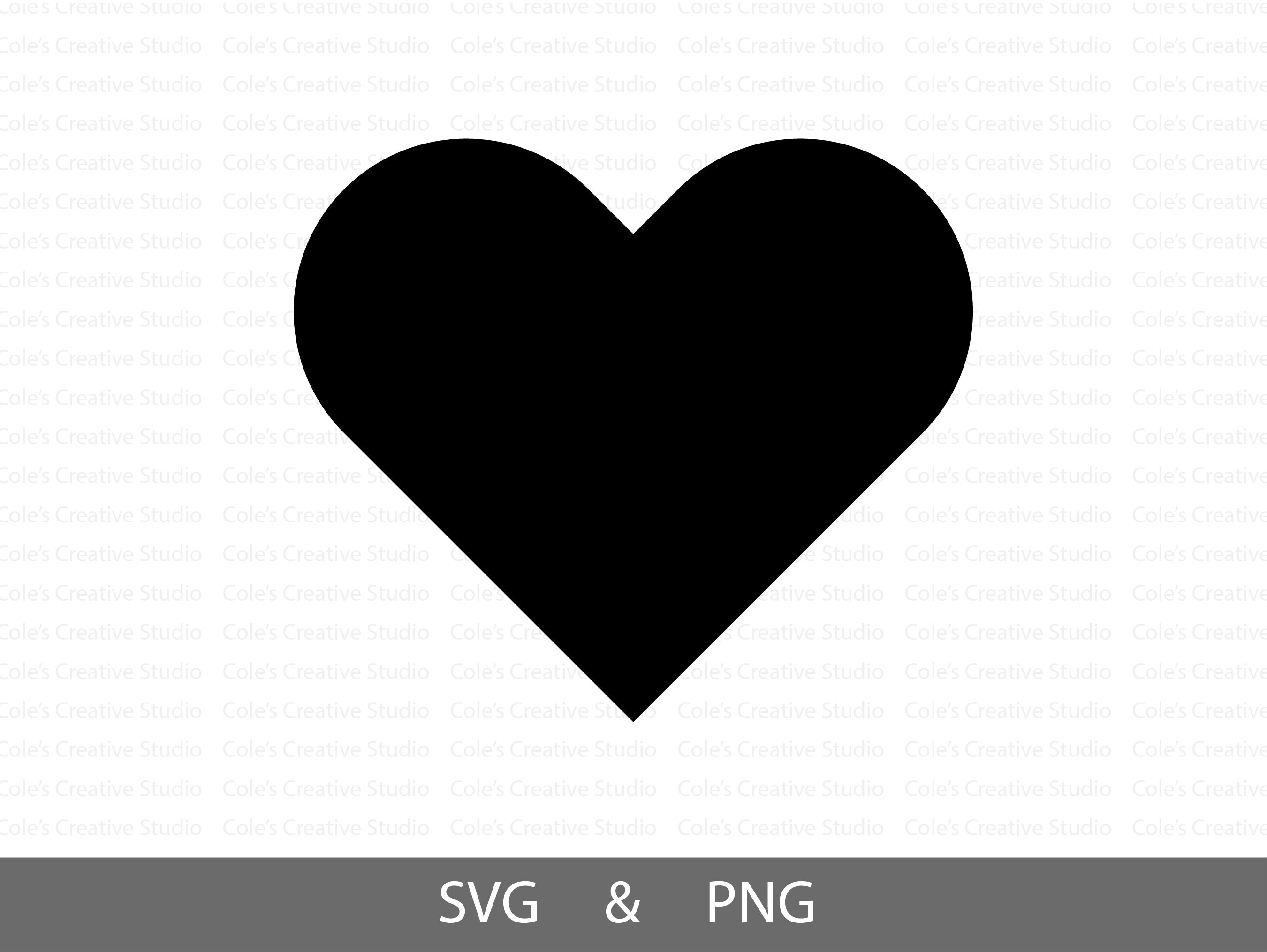 Solid Heart Svg, Filled Heart Svg, Simple Heart Clipart, Heart Clipart ...