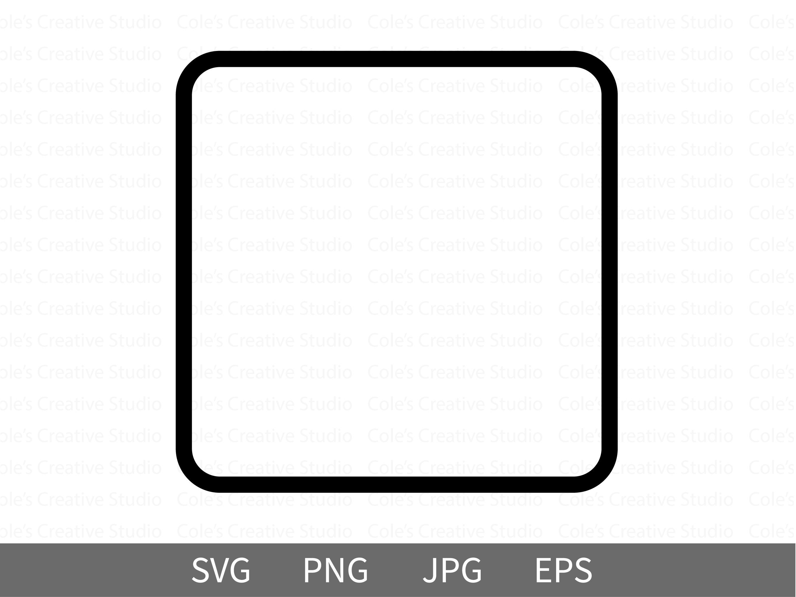 Rounded Square Outline SVG, Rounded Square Outline, Square Outline ...