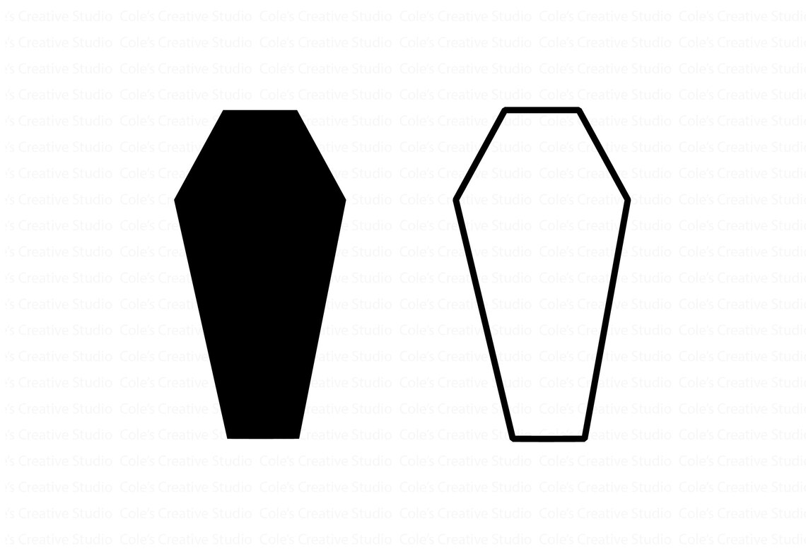 Coffin Svg, Casket Svg, Halloween Svg, Spooky Svg, Coffin Silhouette ...