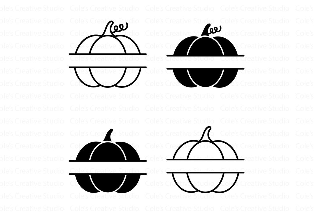 Pumpkin Outline Monogram Svgs, Pumpkin Outline Svg, Pumpkin Svg ...