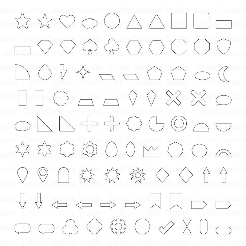 Basic Shapes Svg - Etsy