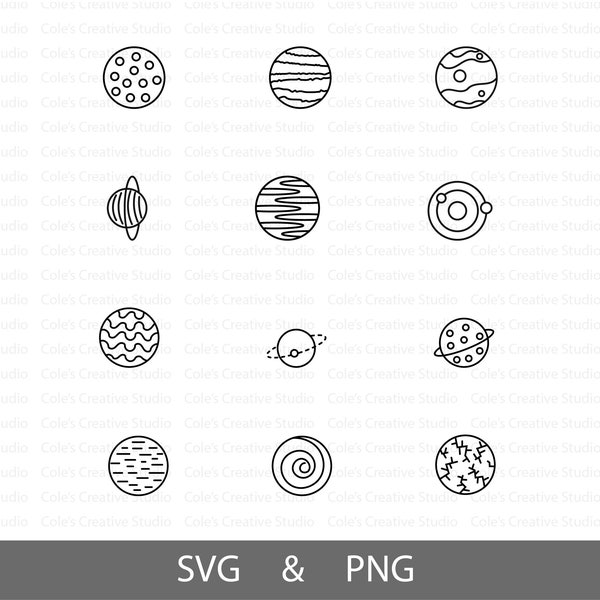 Solar System Svg - Etsy