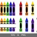 Crayon Clipart Set SVG Bundle, Crayon Svg, Crayon Set Svg, Crayon ...
