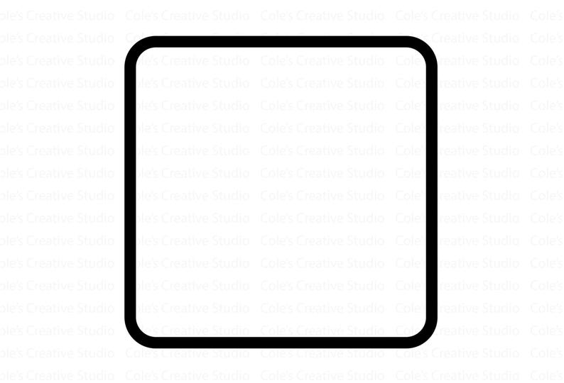 Rounded Square Outline SVG, Rounded Square Outline, Square Outline ...