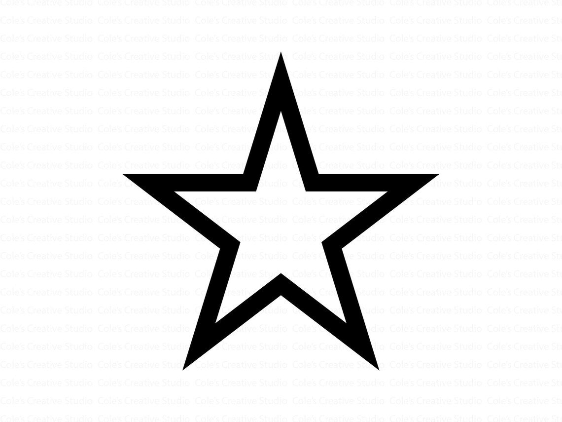 Star Outline Svg, Star Shape Outline Svg, Star Svg, 5 Point Star Svg ...