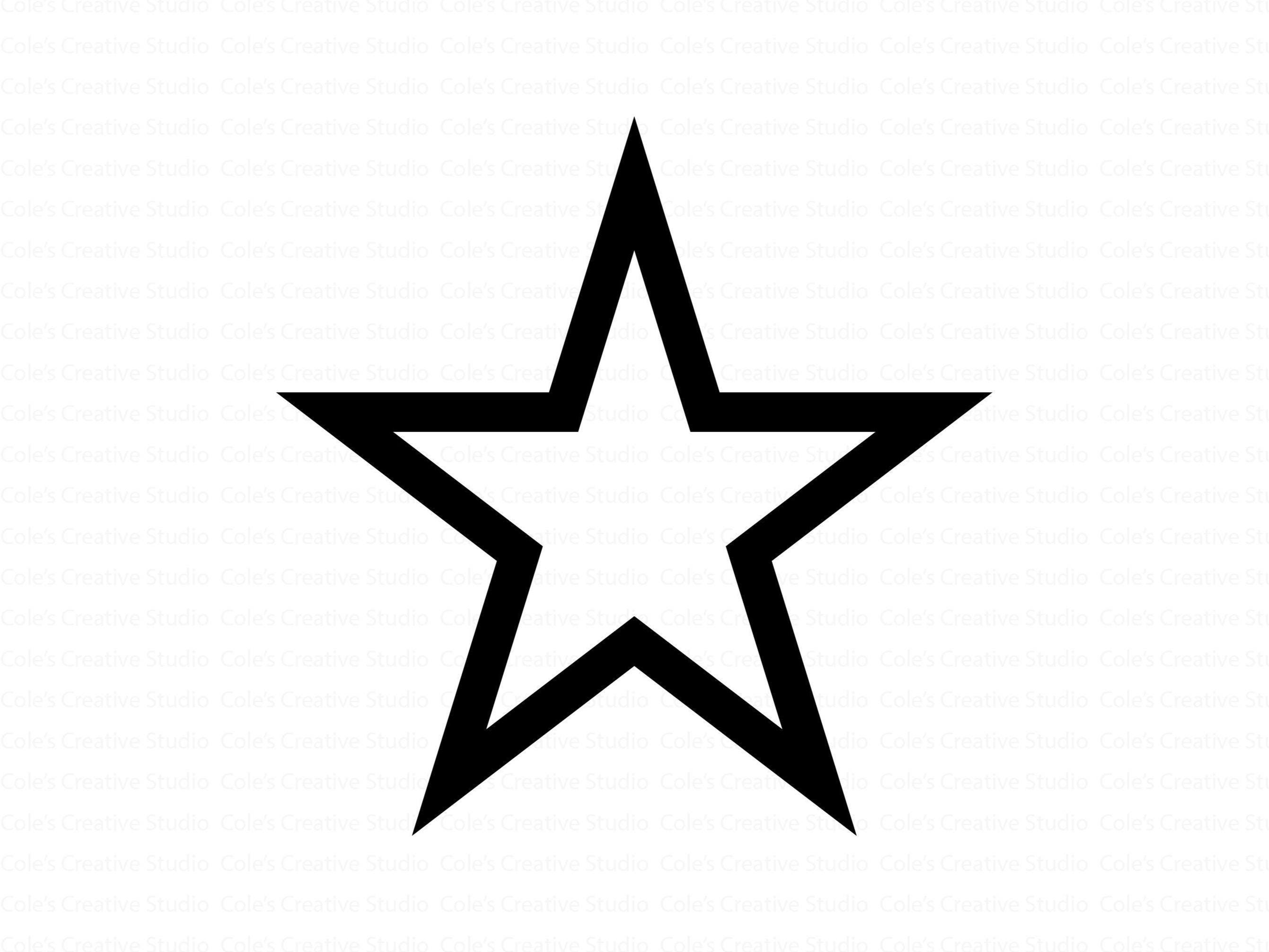 Star Outline Svg, Star Shape Outline Svg, Star Svg, 5 Point Star Svg ...