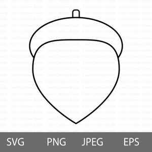 Simple Acorn Outline Svg, Acorn Svg, Acorn, Nature Svg, Fall Svg ...