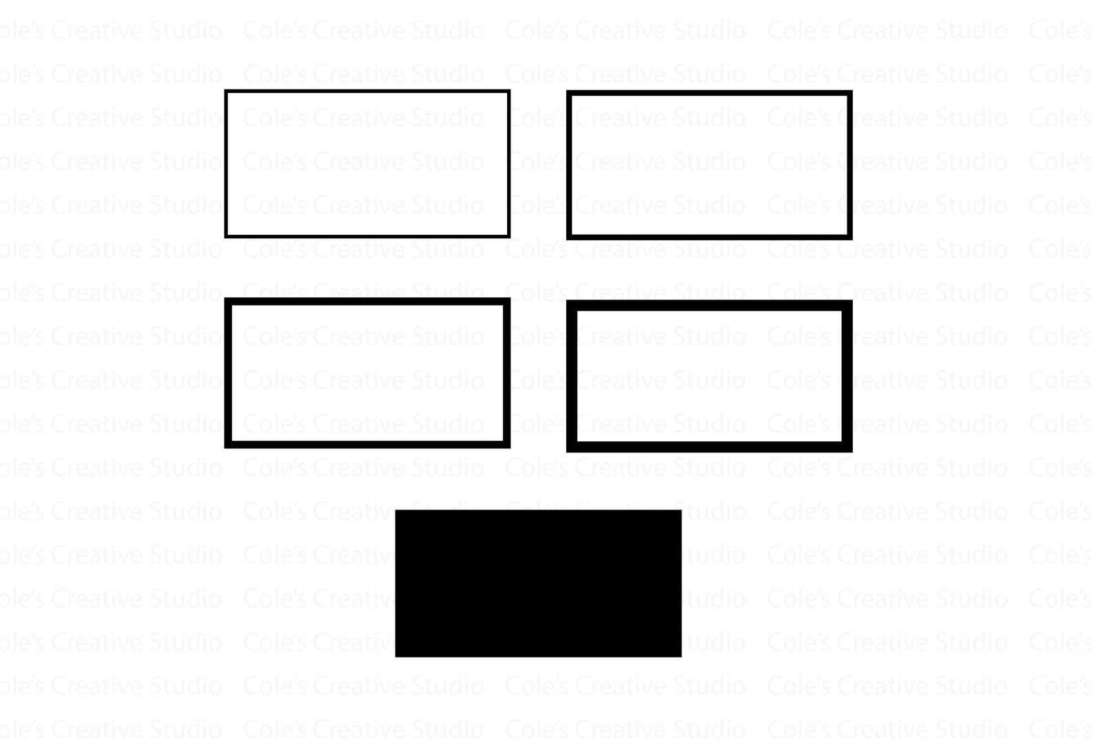 4 Rectangle Frames SVG, Rectangle Outline Svg, Filled Rectangle ...