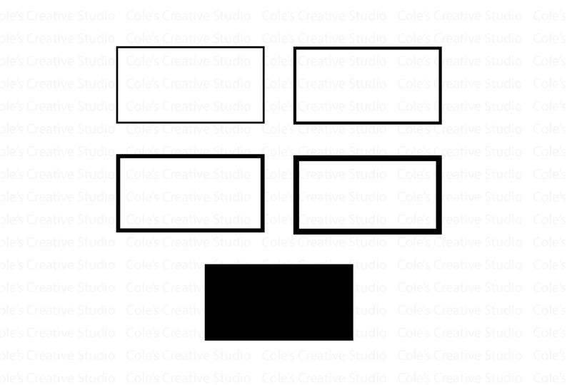 4 Rectangle Frames SVG, Rectangle Outline Svg, Filled Rectangle ...