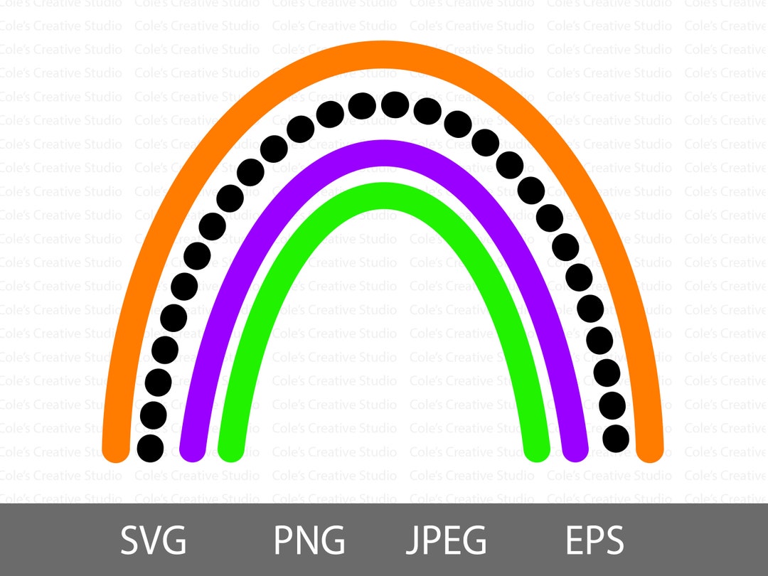 Halloween Boho Rainbow Svg, Boho Rainbow Svg, Boho Rainbow Png, Boho ...