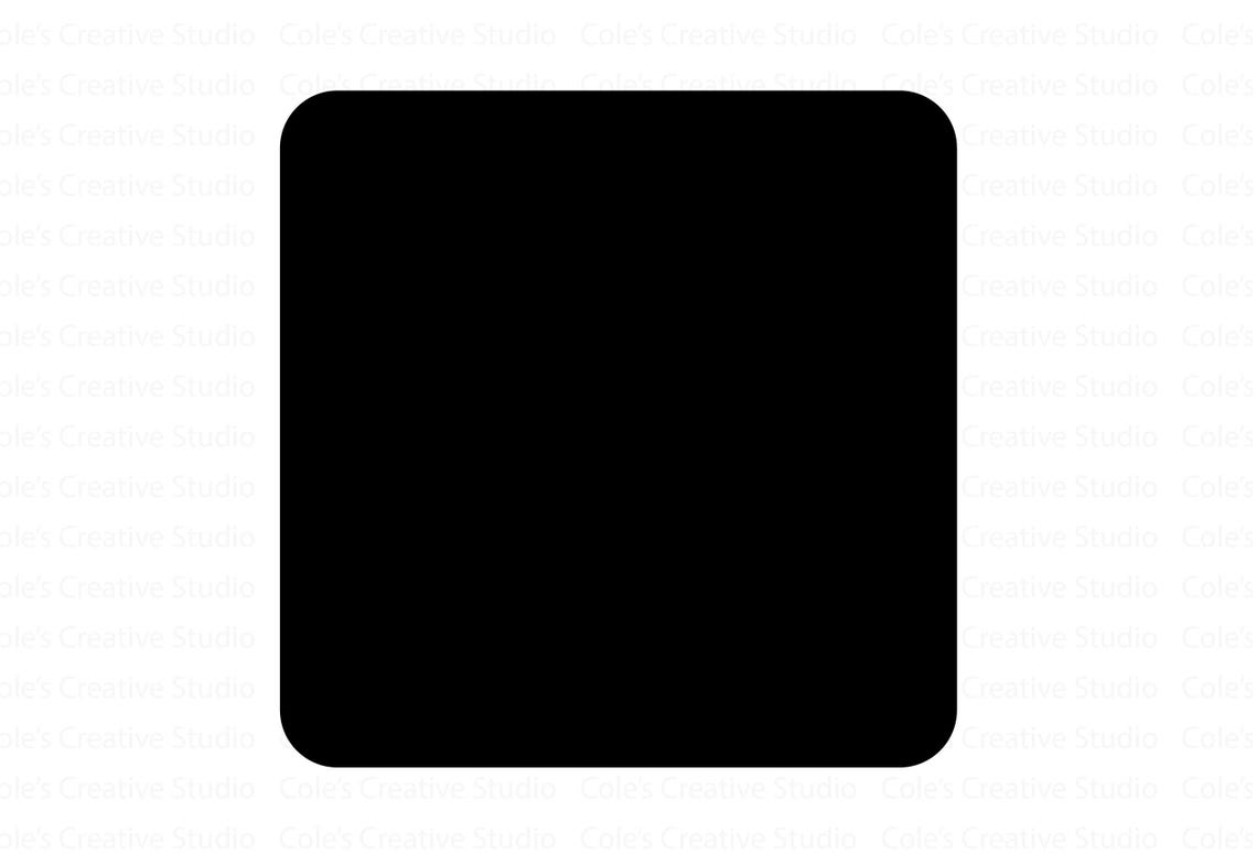 Rounded Square SVG, Rounded Square Silhouette,filled Rounded Square ...