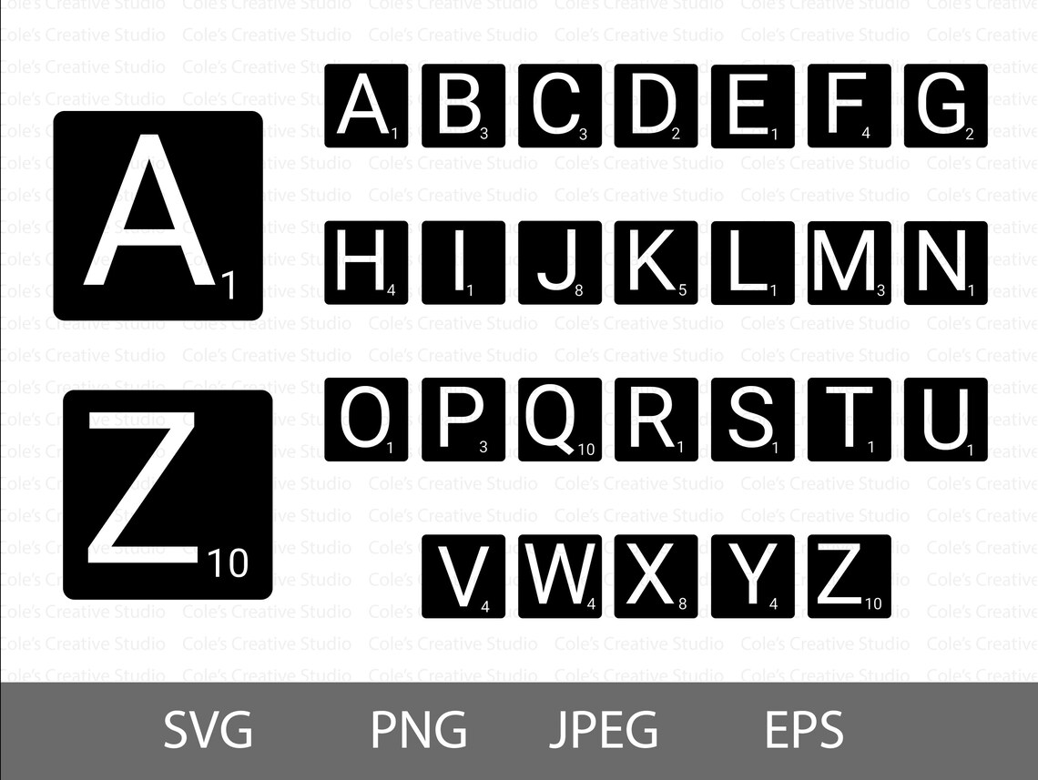 Tile Alphabets Svg Bundle, Tile Alphabet Svg, Tile Letters Svg, Word ...
