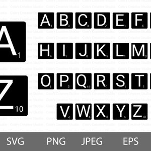 Tile Alphabets Svg Bundle, Tile Alphabet Svg, Tile Letters Svg, Word ...