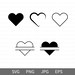 Heart Clipart Bundle, Simple Heart Clipart, Heart Bundle Svg, Open ...
