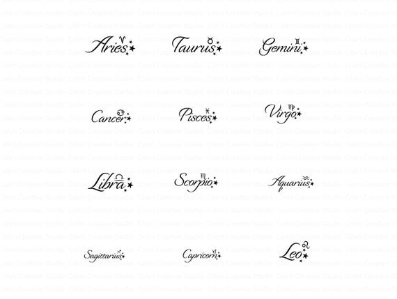 Fonts for zodiac signs 60 photos - Astrologytoyou.com