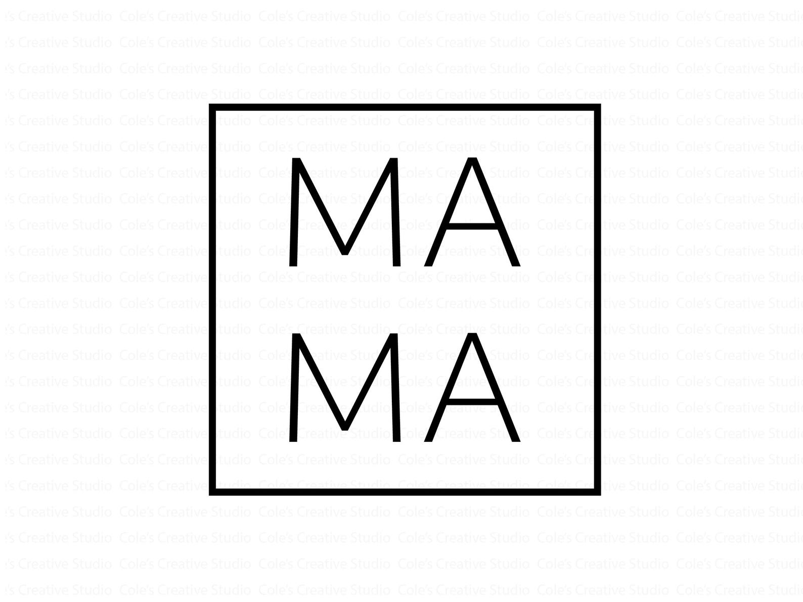 Mama Square Frame Svg Mama Svg Name Frame Svg Mama Shirt Svg Mama