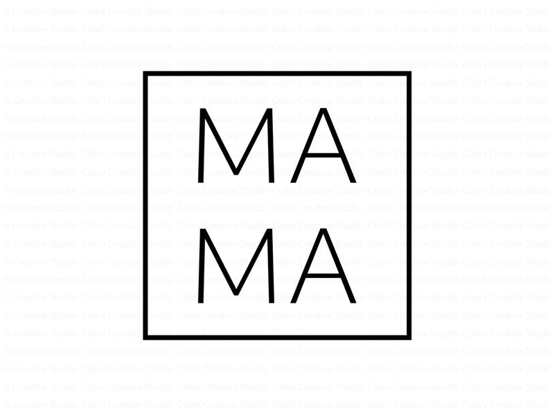 Mama Square Frame SVG, Mother's Day Gift - Etsy