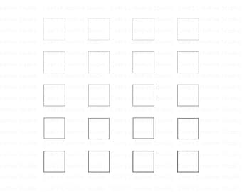 Square Outline Frames SVG, Different Thickness, Square Border SVG ...