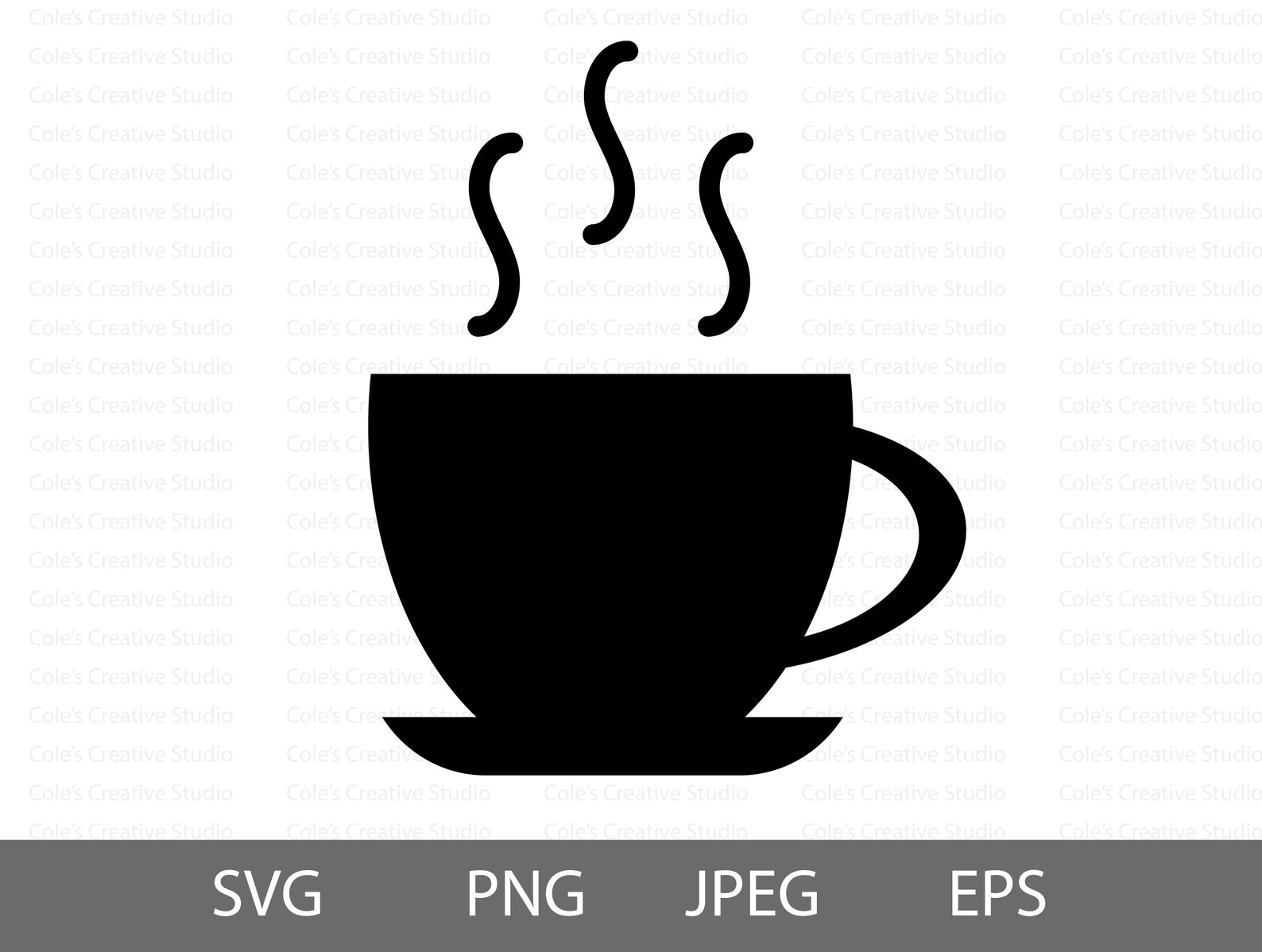 Coffee Cup Svg Coffee Mug Svg Solid Coffee Cup Cafe Svg - Etsy