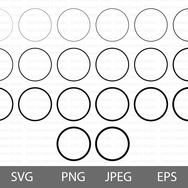 Circle Outline Svg - Etsy