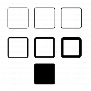 Rounded Square Outline SVG, Rounded Square Outline, Square Outline ...