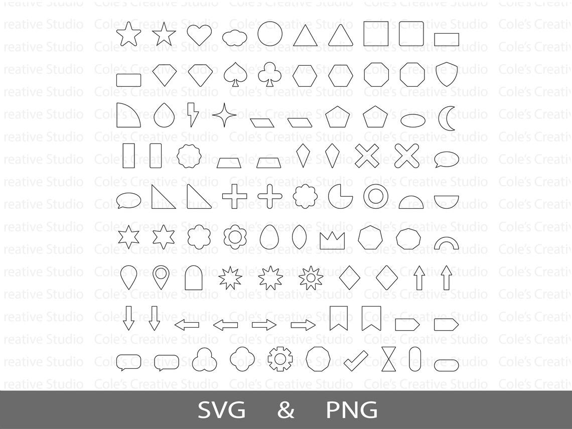 180 Basic Shape SVG, Basic Shapes Svg, Basic Shapes Clipart, Shape Svg ...