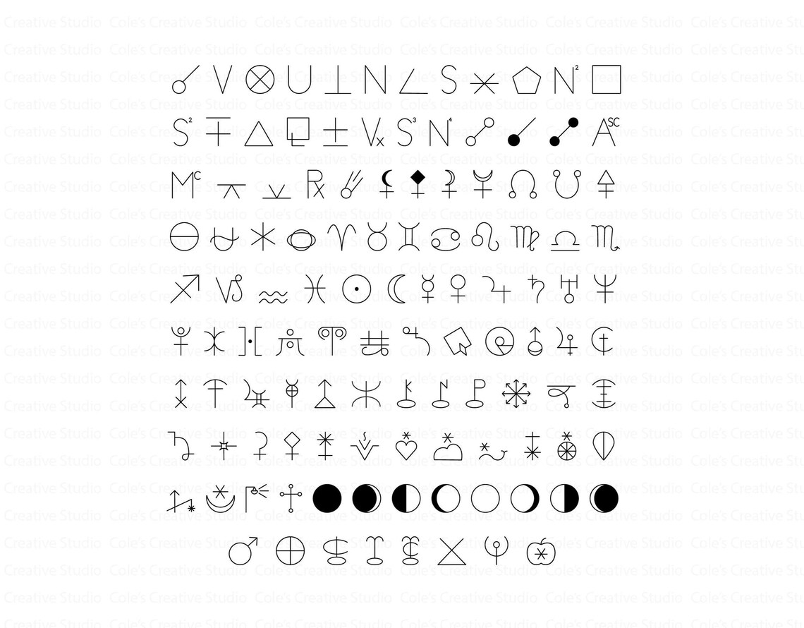 127 Astrology Symbols Svg Bundle, Astrology Svg Bundle, Astrology ...