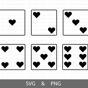 Heart Dice Outline Set Svg, Dice Svg, Heart Dice, Dice Clipart, Digital ...