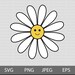 Daisy Svg, Daisy Smiley Face, Smiley Face Svg, Daisy Vector, White ...